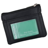 Genuine Leather Coin Change Purse With Front ID Window & Key Ring 710 ...