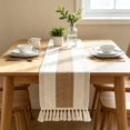 Color Block Woven Linen Table Runner 180x30cm - Hollow Woven Long ...