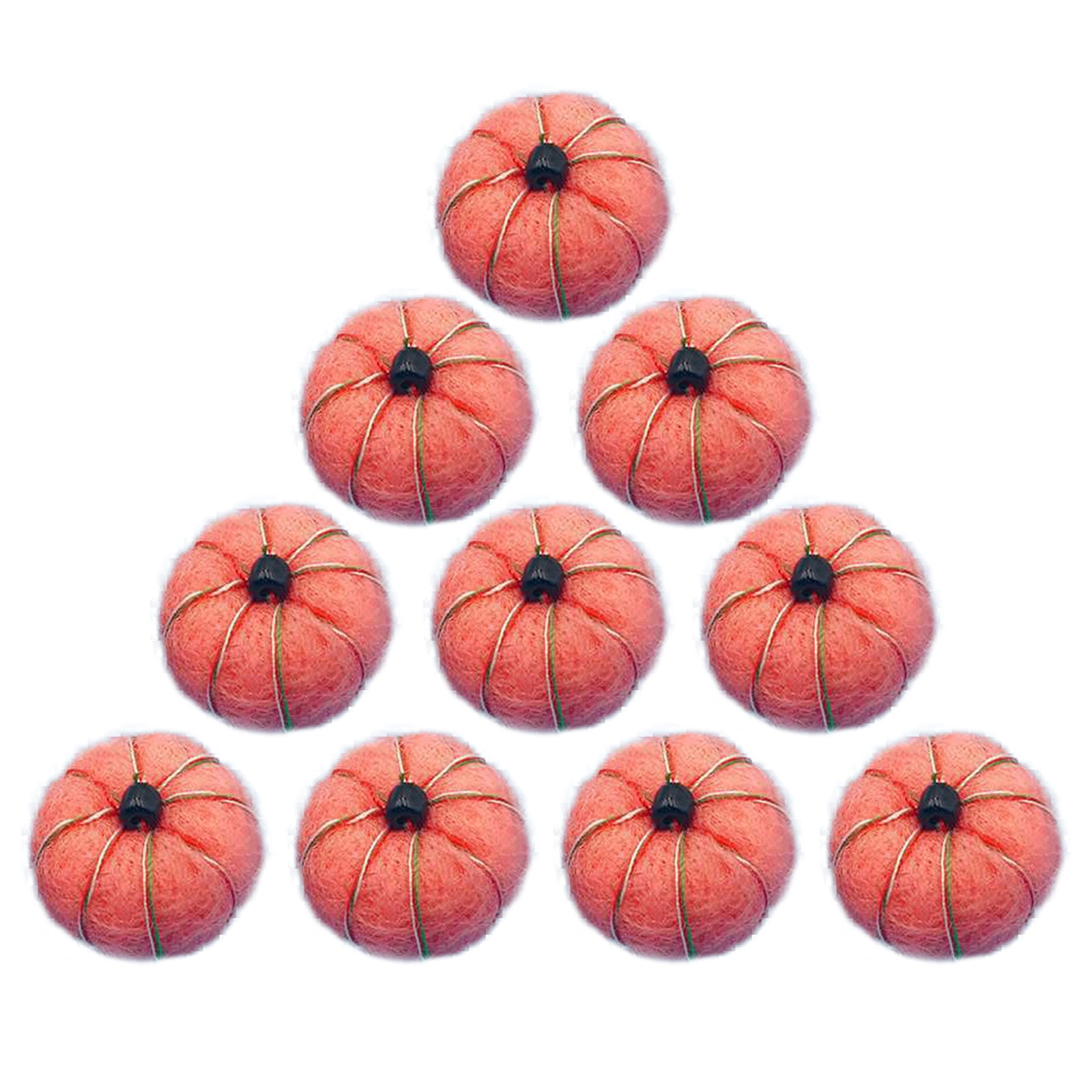 Huntermoon Pumpkins Poms Fall Halloween Decor Wool Felt Fur Balls ...