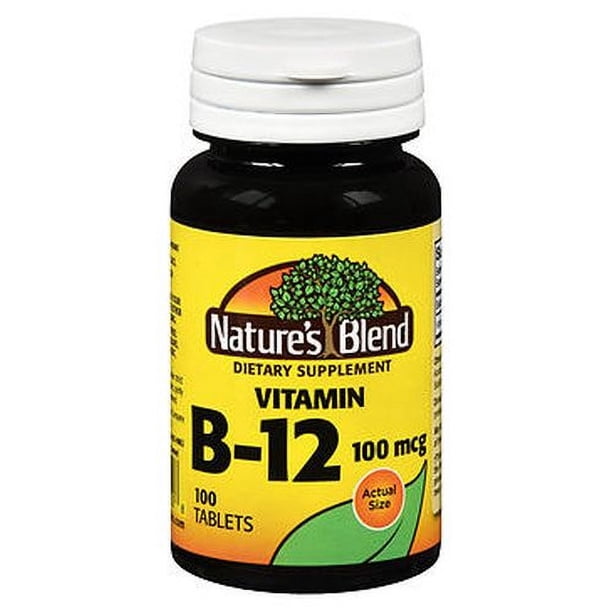 Suplemento de vitamina B12 en tabletas de Nature's Blend, 100 tabletas ...