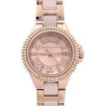 Women's Rose Gold Petite Camille Glitz Watch MK4292 - Walmart.com