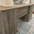 Sauder Sonnet Springs Engineered Wood Executive Desk in Pebble Pine ...