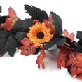 68.9in Halloween Maple Leaf Garland with Jack-o'-Lantern Pumpkins ...