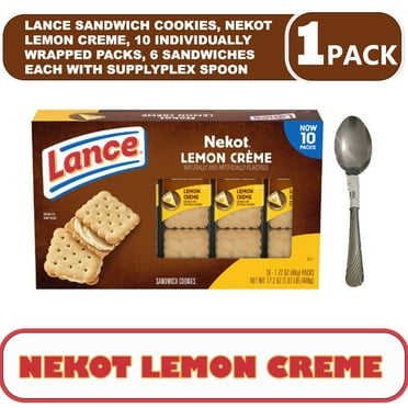 Lance Nekot Fudge Sandwich Cookies, Snack Packs, Creamy and ...
