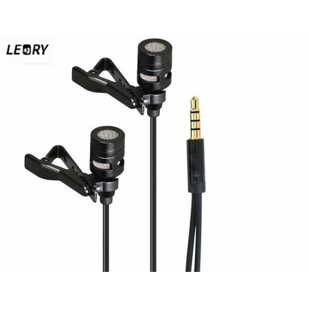 Noise Cancelling Dual-Headed Microphone Clip On Microphone 3.5mm Audio ...