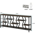 Finmind 70.9 Inches Extra Long Sofa Table, Industrial Wood Console ...