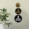 Signs ByLITA Circle Outdoor Bathroom Sign (Brushed Silver) - Large ...