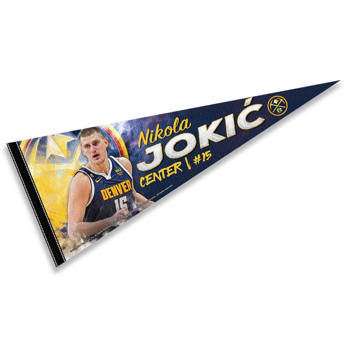 Bandera del banderín Jokic de los Denver Nuggets de Wincraft | Bodega ...