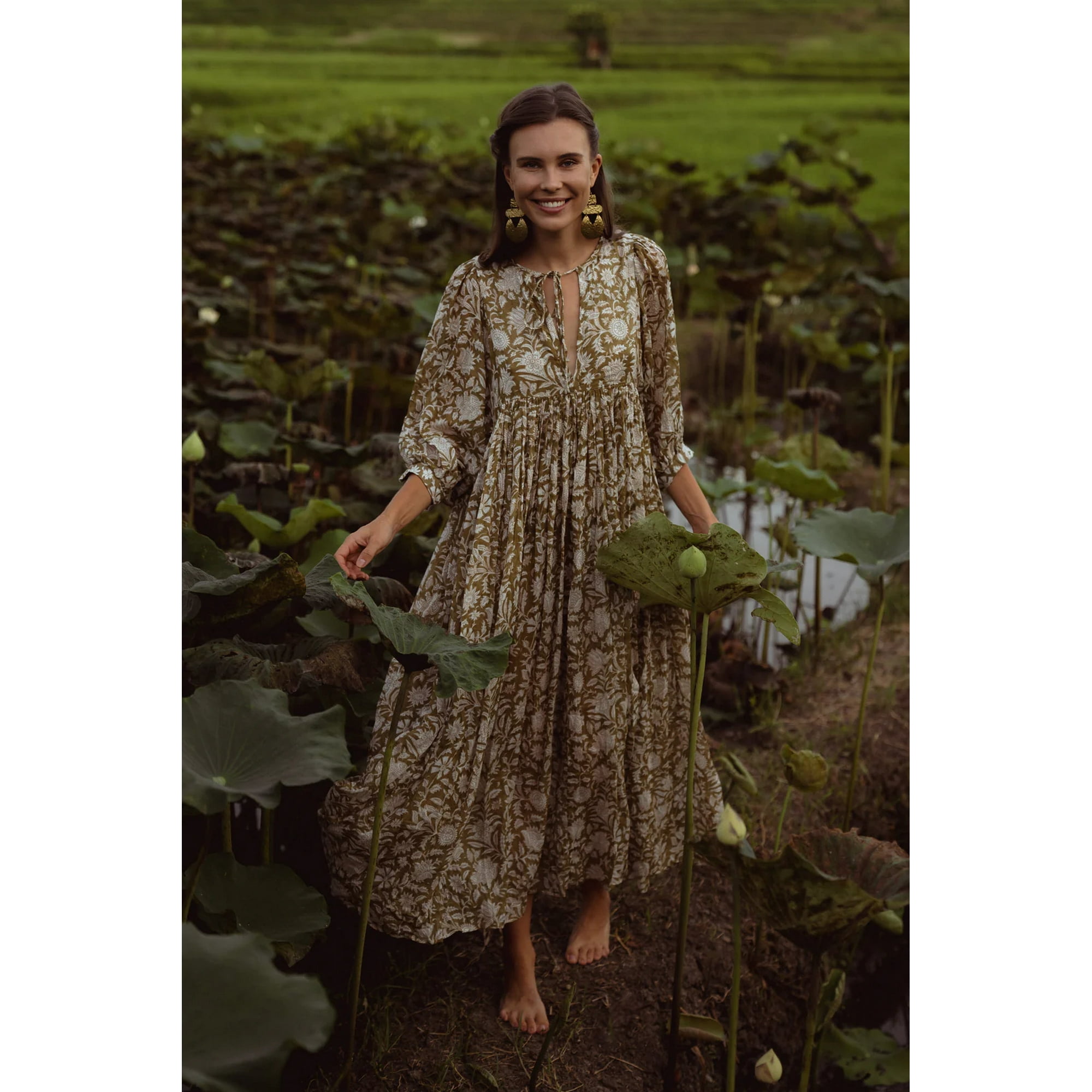 Click here for Focusnorm Long Dresses For Women Summer 3/4 Sleeve... prices
