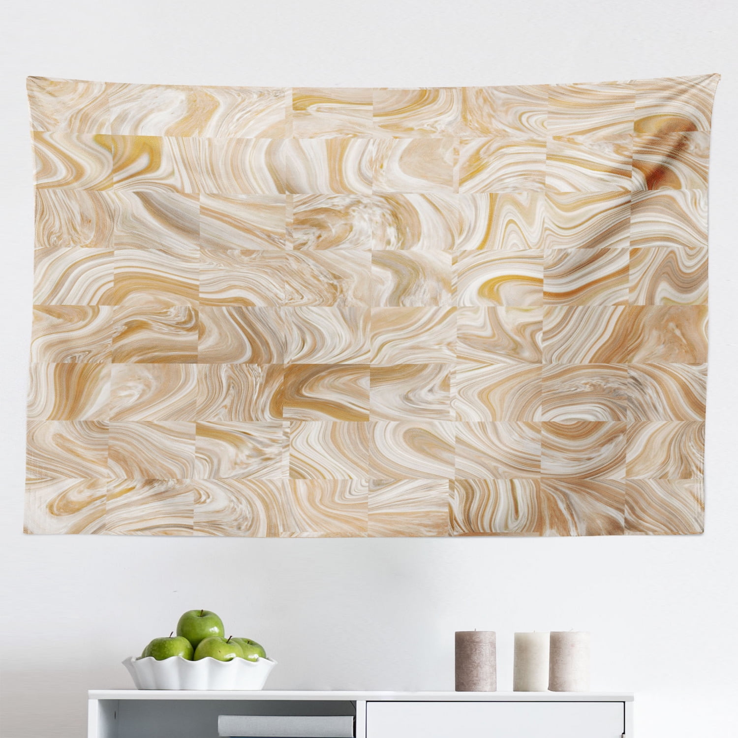 Marble Print Tapestry, Odd Wavy Stone Pattern New Lines and Shapes ...