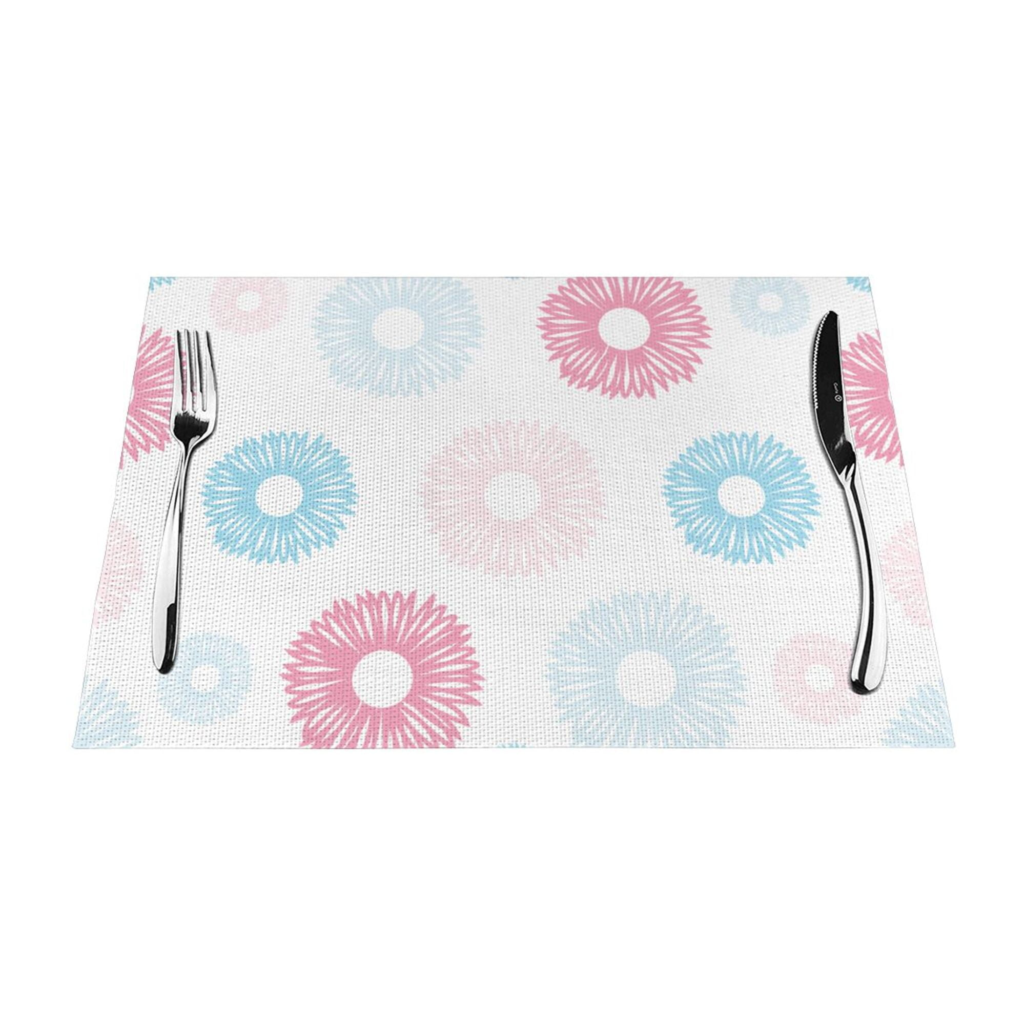 YFYANG Washable Heat-Resistant Placemats, 70% PVC/30% Polyester, Light ...