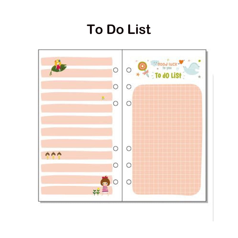 SENRISE A5/A6 6 Holes Colored Notebook Refill Paper for Writing Drawing ...