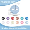 600Pcs 12 Colors Mini 2 Holes Buttons 4.5mm Nylon Round Tiny Buttons ...
