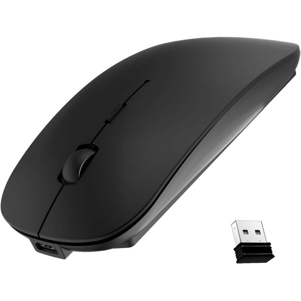 Dual Mode 2.4GHz Wireless Bluetooth Mouse Slim Rechargeable Silent - Walmart.com