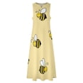 Bee Pattern Yellow Background Long Dress luxury evening dresses women ...
