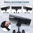 Heavy-Duty Steel Hand Snow Pusher, 29IN Wide Wheeled Snow Plow with ...