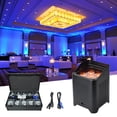 Battery Powered Uplights Rechargeable Par Can 6x18W RGBWA+UV LED Stage ...