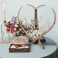 Wedding Guest Book Heart Drop Box, Rustic Wooden Guest Book Frame with ...