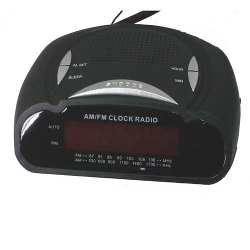 Sayal Ra-42885 - Clock Alarm Radio Am/Fm Digital Black With Sleep Timer
