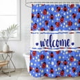 54x78 Inch Shower Curtain Decorative Red Ladybugs Bathtub Bath Curtains ...