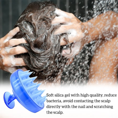 Head Comb Portable Handled Ergonomic Flexible Comb; Silicone Massage ...