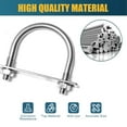 URIJDAS-2 Sets M8 Square U-Bolts,u-Bolts 2 inch Wide,304 Stainless ...