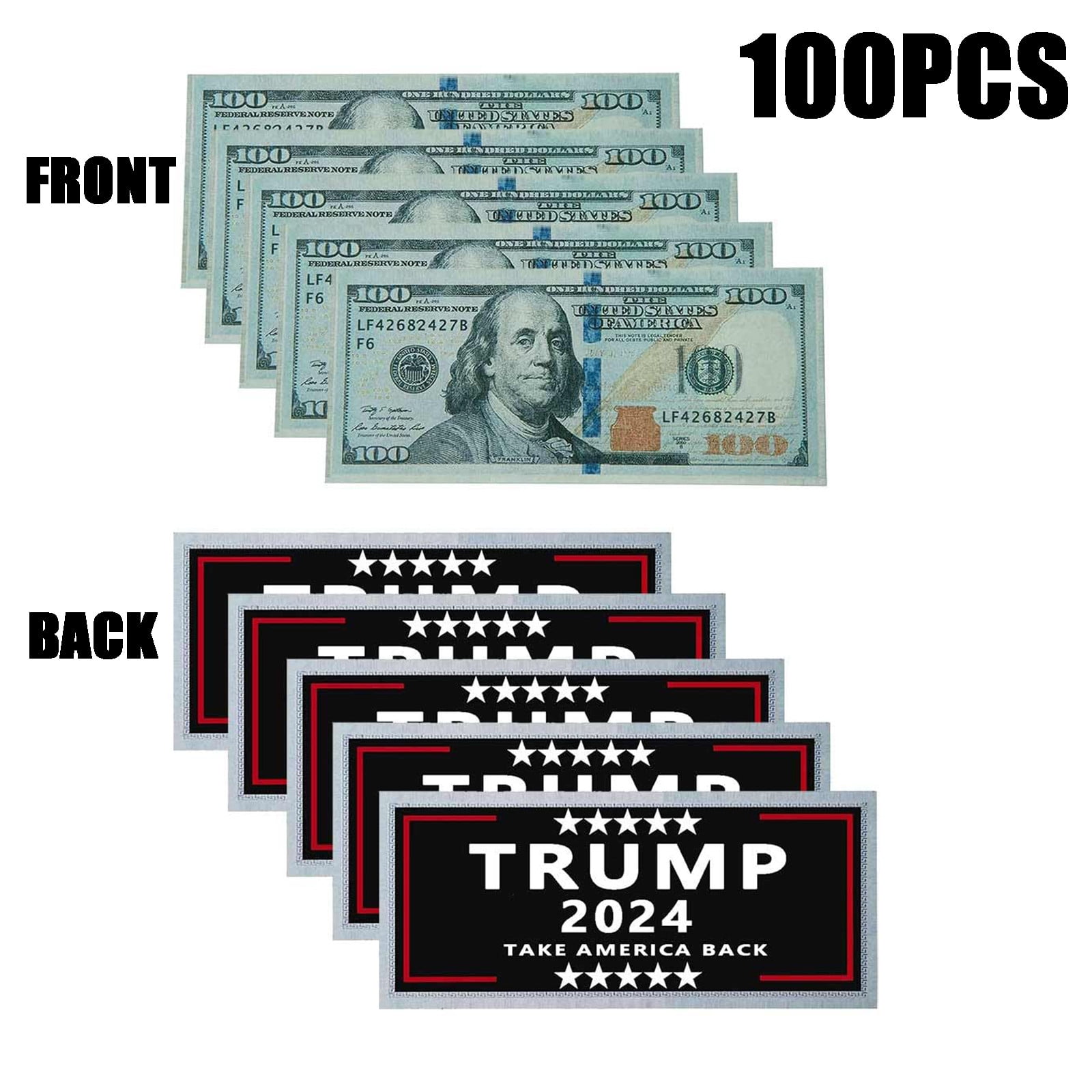 100 Pack 2024 100 Bills,100 Bills Prank Money Bills 2024 Joke Prank ...