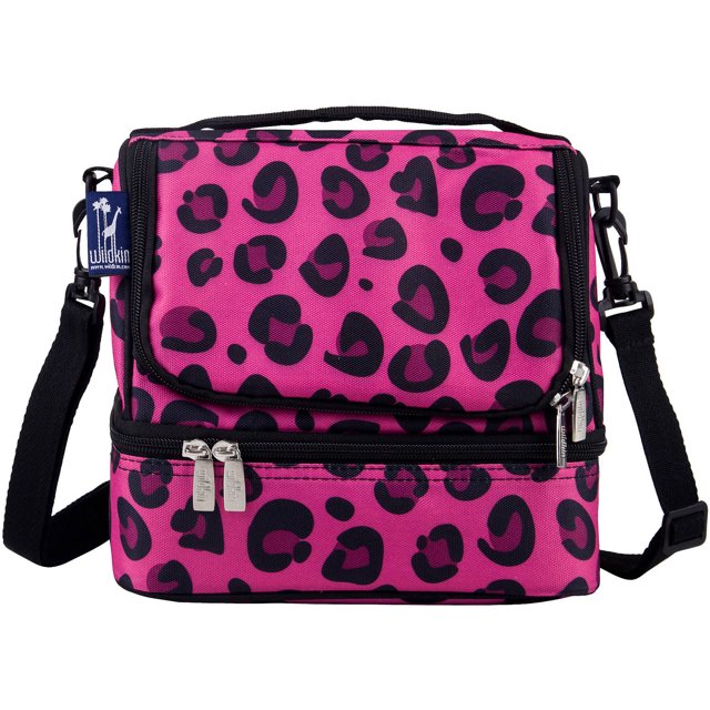 Wildkin Pink Leopard Two Compartment Lunch Bag - Walmart.com