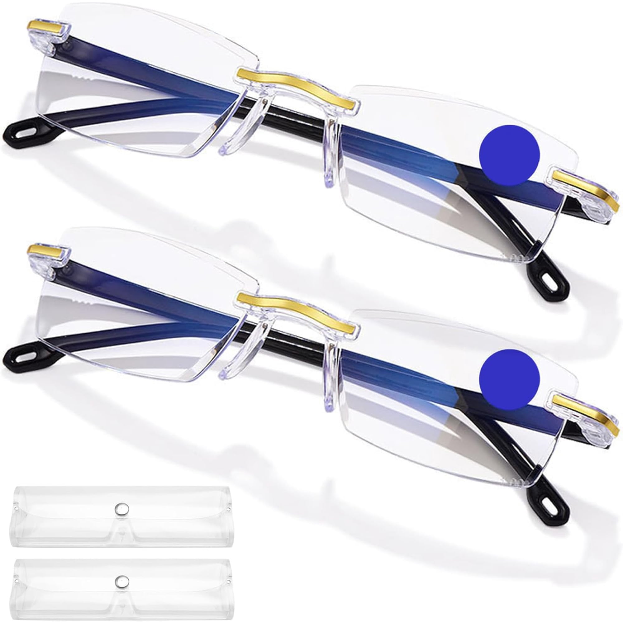 Click here for Tuofengsm 2pcs Blue Glasses Self Adjusting  Dual F... prices