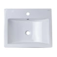 EAGO BA134 21" Rectangular Porcelain Bathroom Vessel Sink with Single ...