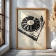 Affixzi Record Player Blueprint Poster, Vintage Vinyl Wall Art ...