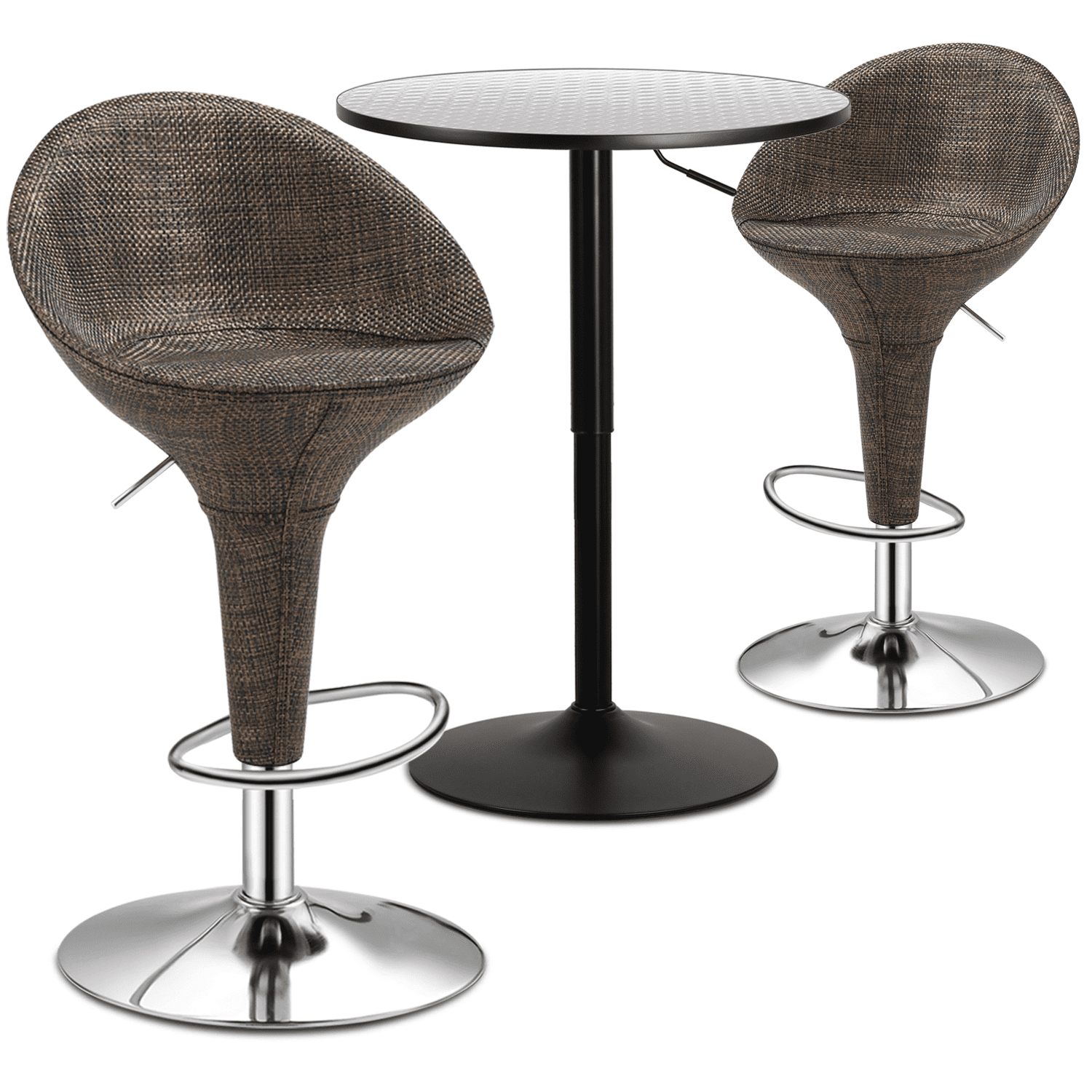 Magshion Set of 3 Bar Table and Chair Set, 23.5" Cocktail Bistro Table ...
