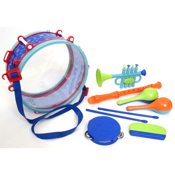 Kid Connection Preschool Pretend Musical Instrument Set - Includes Drum ...