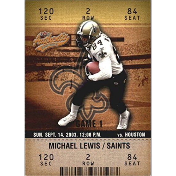 2003 Fleer Authentix #32 Michael Lewis NFL Football Trading Card ...