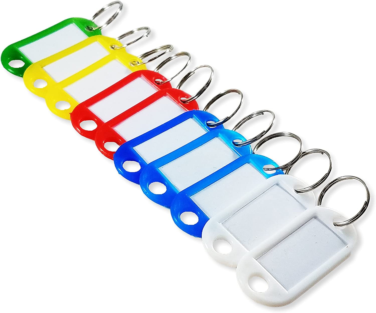 Key Tags - ID Ring Label Tags - Assorted Colors - 60 Pieces - Walmart.com