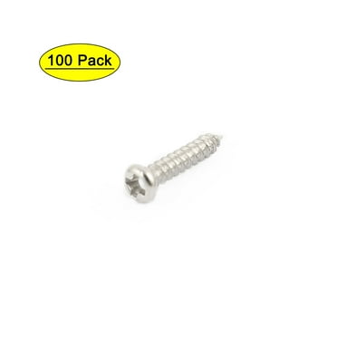 Uxcell M2 x 15mm Stainless Steel Round Head Self Tapping Screws Bolts (50-pack) - Walmart.com