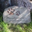 Evergreen 11" Paw Shaped Pet Memorial Garden Stone, Best Friends Live ...