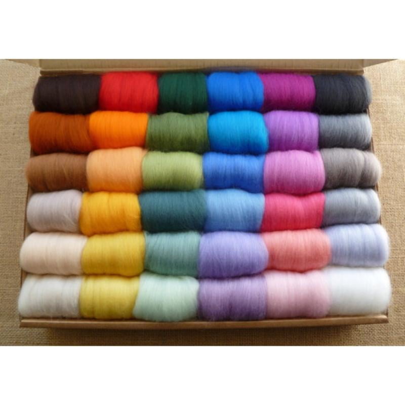 6 Color Home Sewing Supplies Wool Felt Poke Material with Foam Mat ...