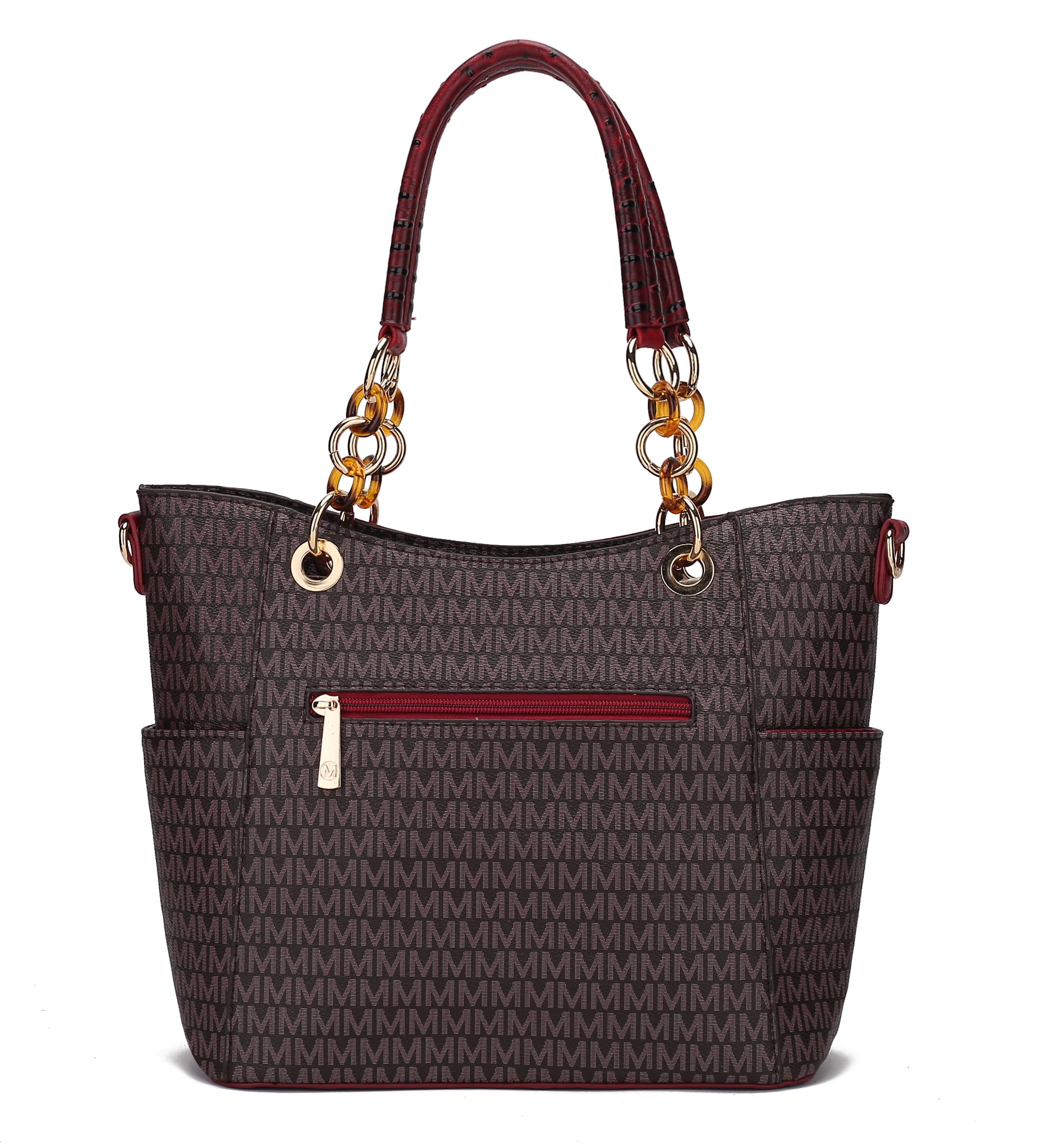 Buy MKF Collection Miriam Signature Tote by Mia K. - Burgundy Online at ...