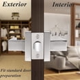 Brushed Nickel Passage 1 Pack Square Interior Door Lever Handle ...