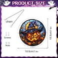 Colord Halloween Stained Glass, Window Hanging Round Suncatcher 7.4In ...