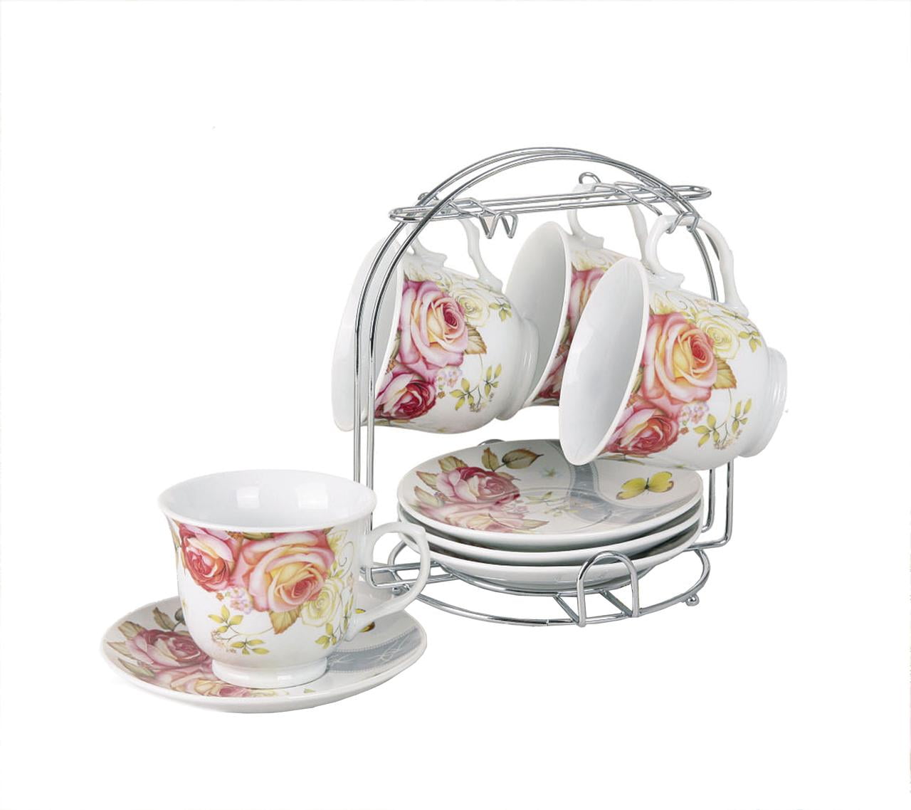 Elegant Durable and Colorful Porcelain Tea Cup and Saucer Set with ...