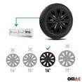 OMAC 16" Wheel Covers Hubcaps 4Pcs for Nissan Rogue Sport Black ...