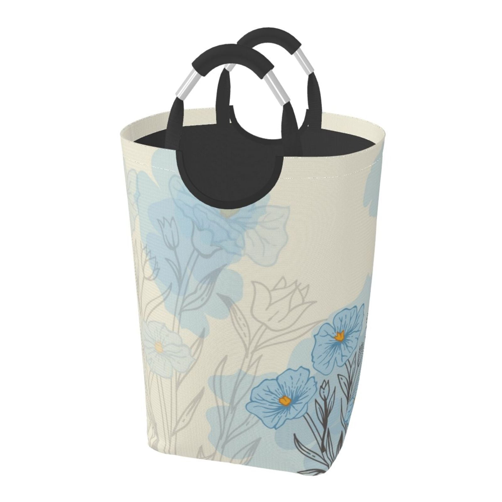 XMXY Blue Vintage Flowers Rectangular Laundry Basket Organizer ...