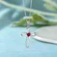 Birthstone Infinity Cross Necklace Sterling Silver Birthstone Cross ...
