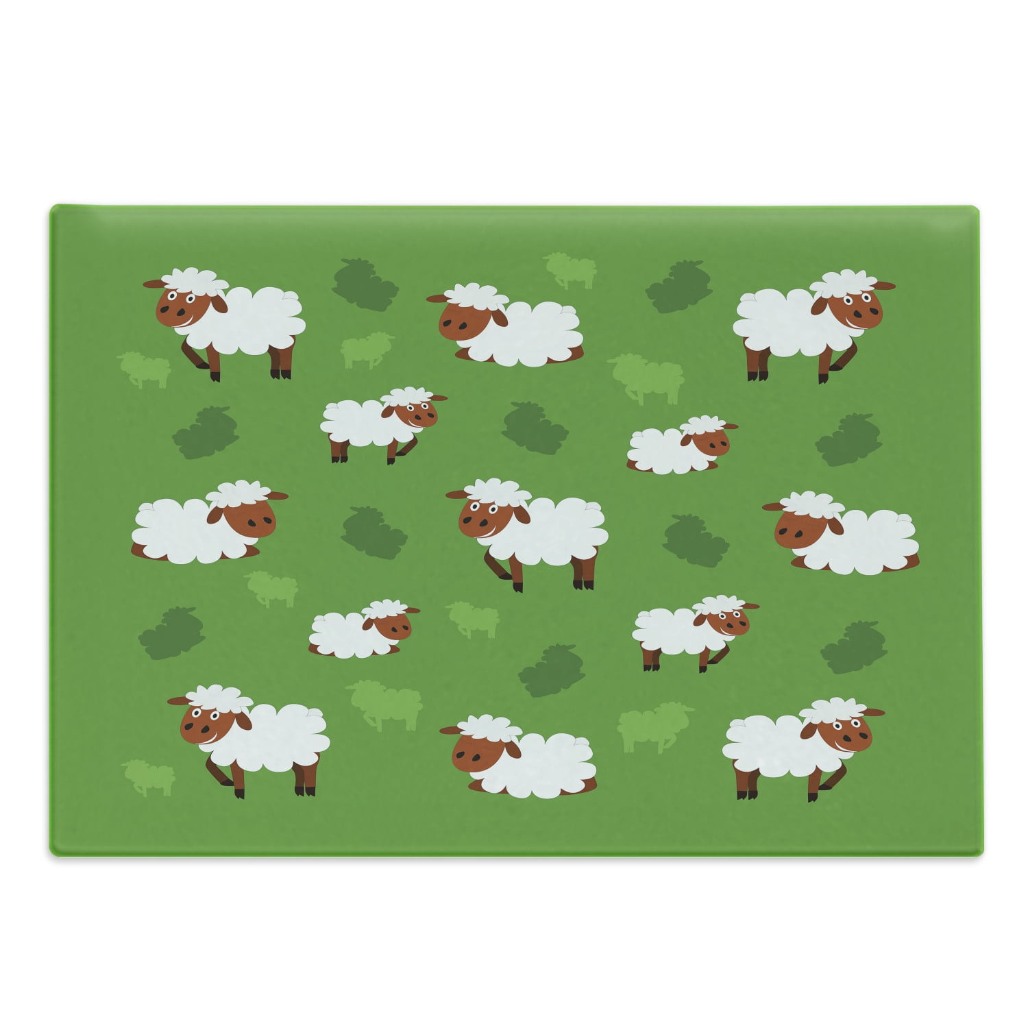 Sheep Cutting Board, Illustration of Fluffy Farm Animals Repetitive ...