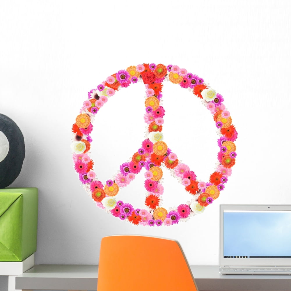 Peace Sign Wall Mural Decal Sticker, Wallmonkeys Peel & Stick Vinyl ...