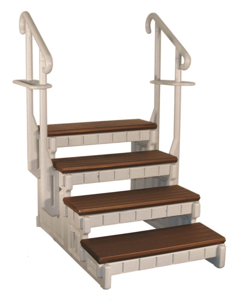 4-Tread Spa Step in Espresso and Gray (Espresso and Gray) - Walmart.com