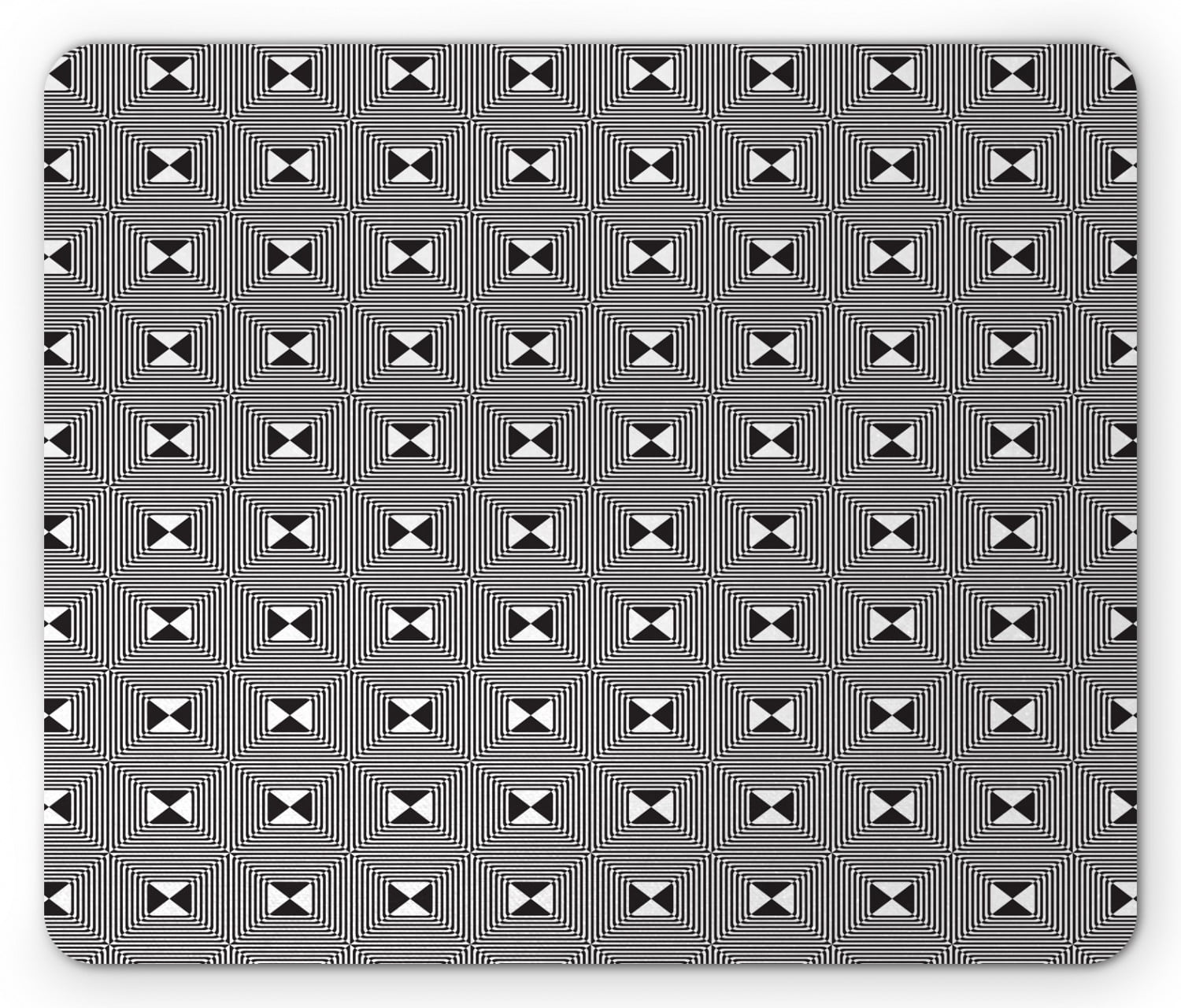 Geometric Mouse Pad, Interwined Squares Pattern with Hourglass Motifs ...
