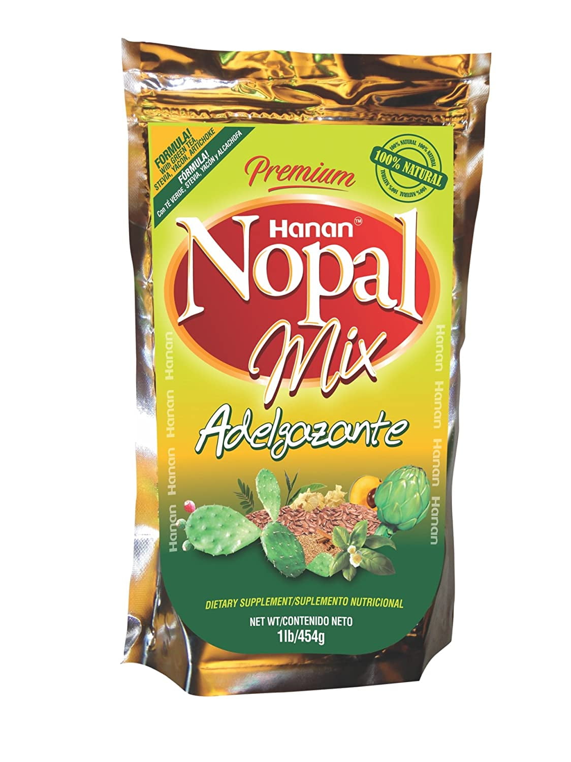 Nopal Mix Linaza Plus Adelgazante| 100% Natural High Fiber Blend | 1lb ...